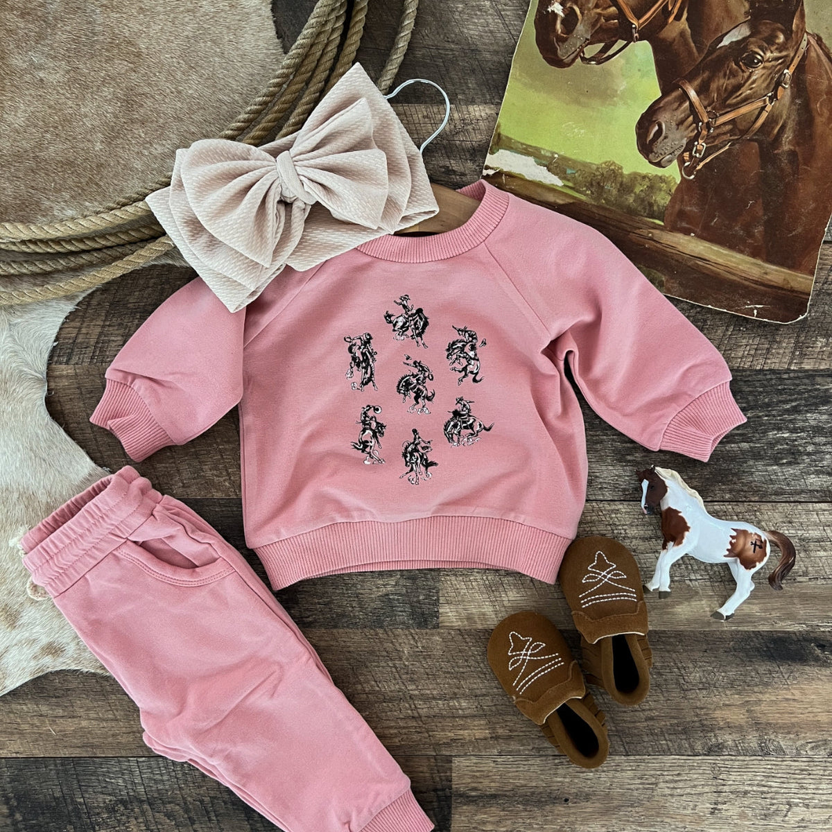 Rodeo Rowdy Lounge Set(pink)(FRINGED EXCLUSIVE) – theFRINGEDpineapple