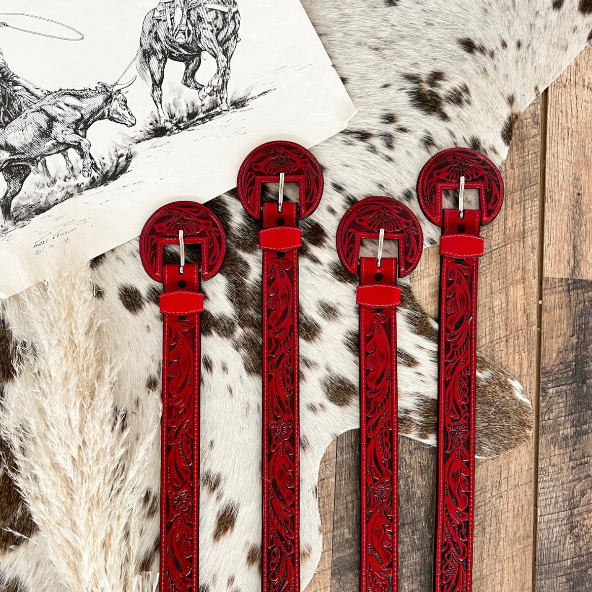 Desperado Buckle Belt(Red) – theFRINGEDpineapple
