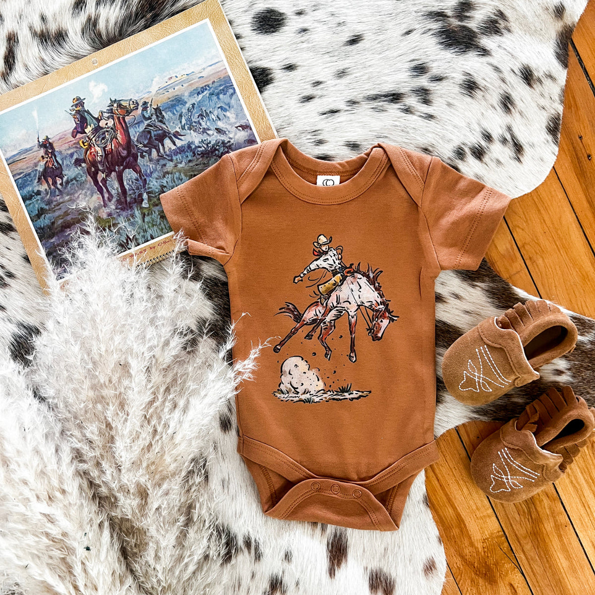 Cody Rank Roan Cowboy Onesie (little kid)(Ginger) – theFRINGEDpineapple